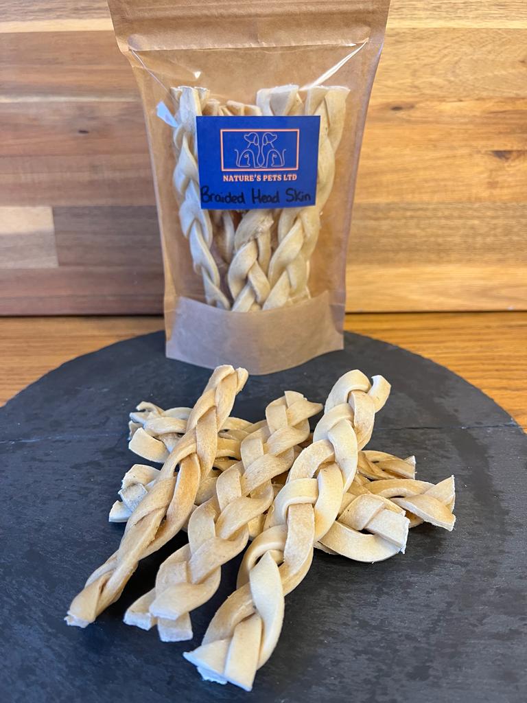 Braided Beef Headskin 100g – Nature's Pets Ltd